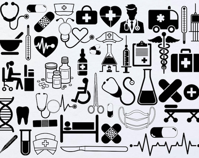 Nurse SVG: Medical Clipart for Cricut (digital Download) - Etsy Canada