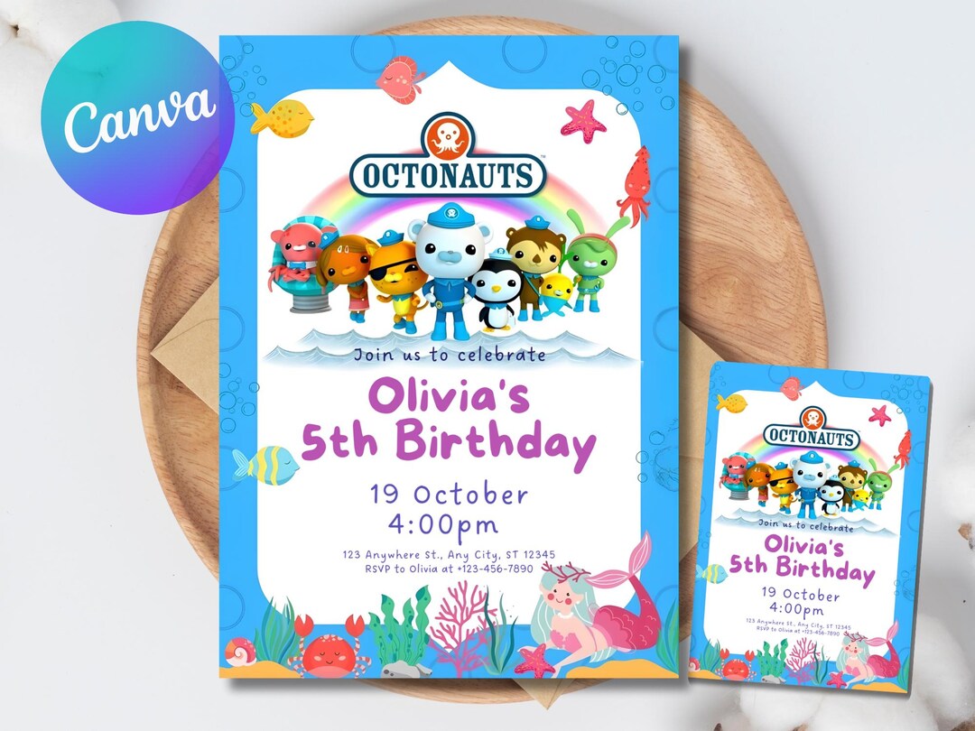 Editable Octonauts Birthday Invitation Template (digital) - Etsy