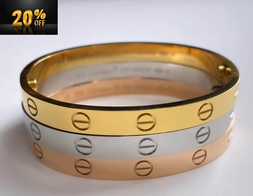 Gold Silver Rosegold Screwdriver Bracelet Love Bracelet Luxury Bangle ...