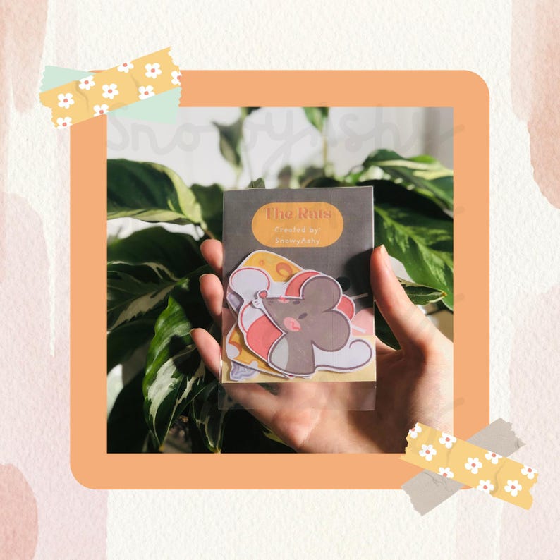 8 PCS the Rats Sticker Pack, Cute Mouse Stickers, Utensils Stickers ...