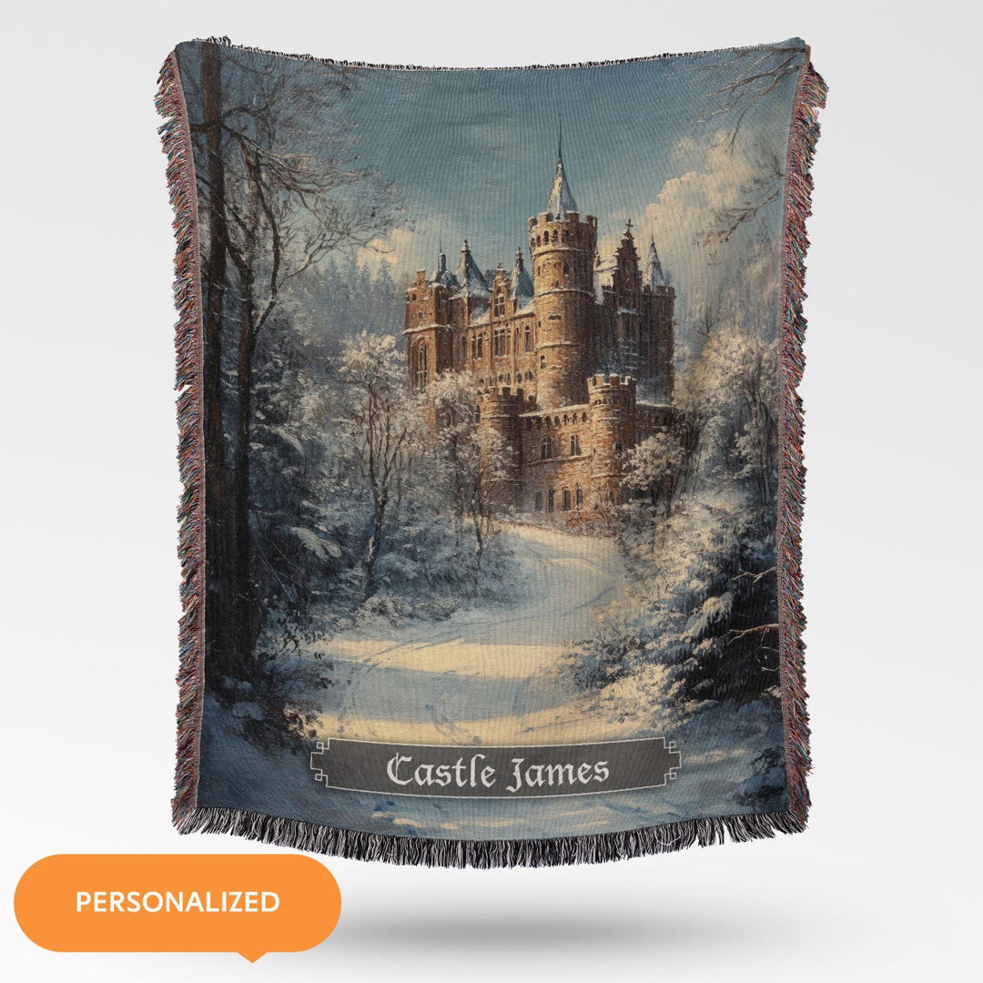 Medieval Castle Woven Blanket Fantasy Throw Gothic Home Decor for ...