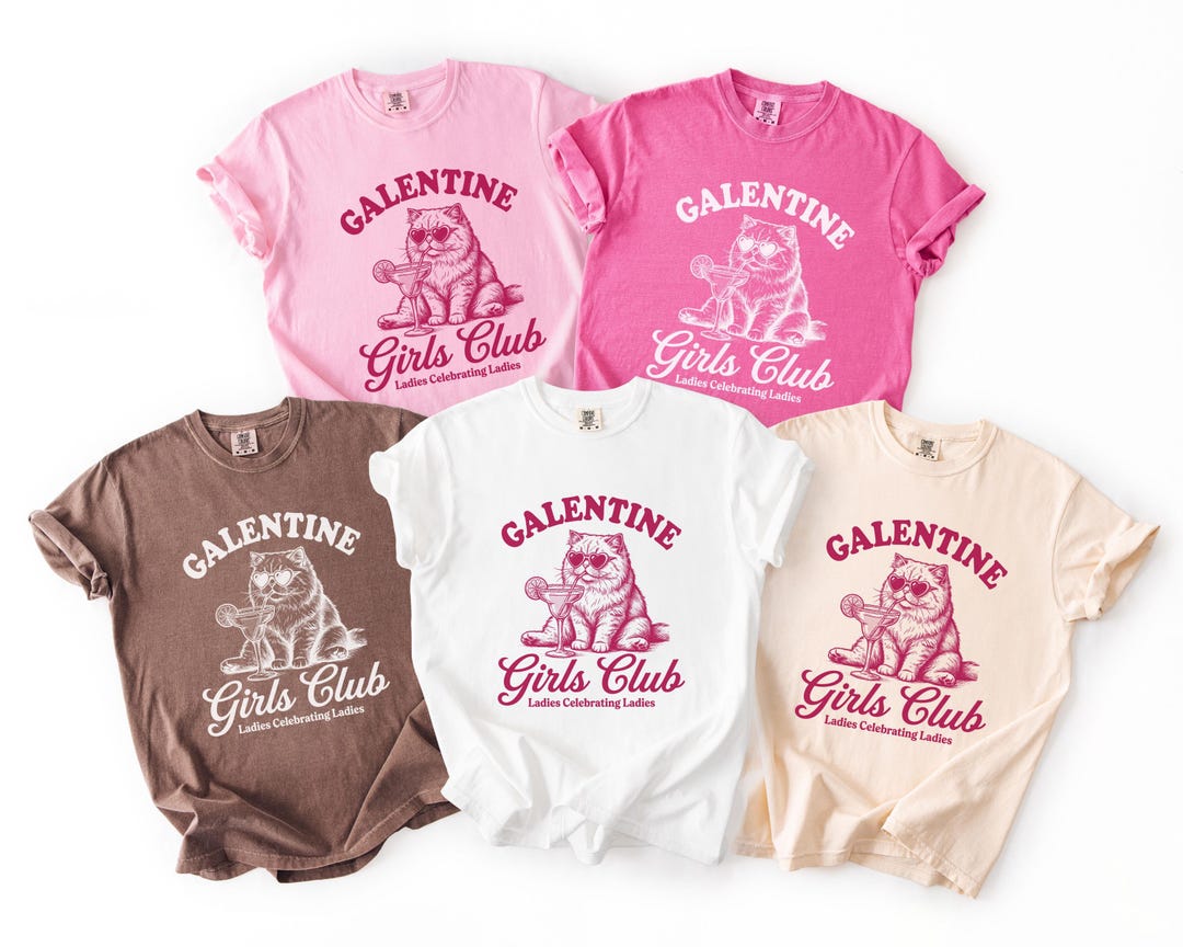 Galentine Girls Club T-shirts Funny Valentines Sweatshirts Ladies ...