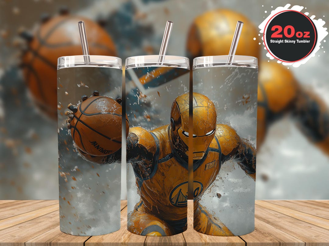 23 Lakers Ironman Dunk Tumbler Wrap 20 Oz, Ironman Skinny Tumbler PNG ...