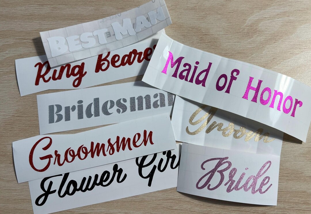 Vinyl Names for Wedding, Wedding Name Decal Stickers, Custom Decals ...