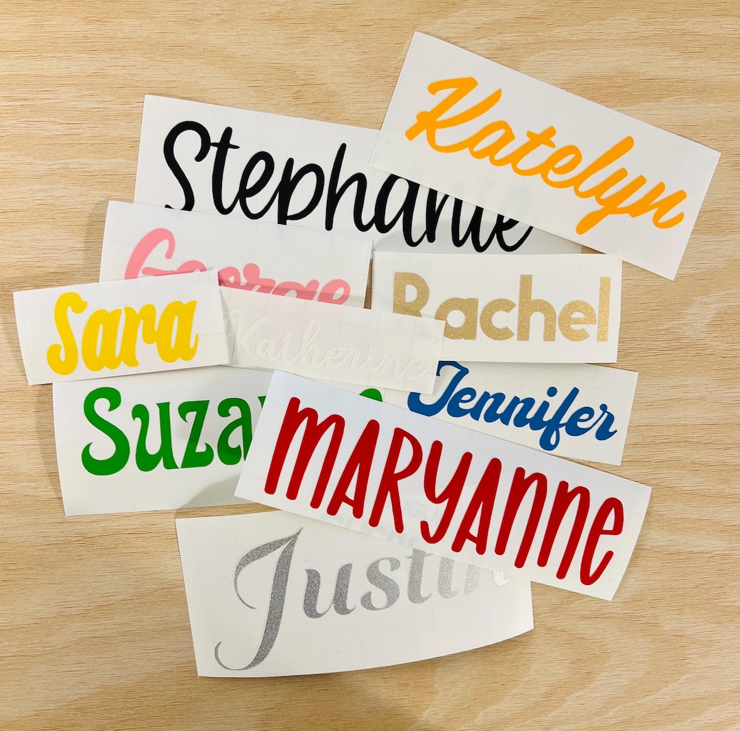 Vinyl Name Decals Stickers, Custom Stickers, Personalized Name Stickers ...