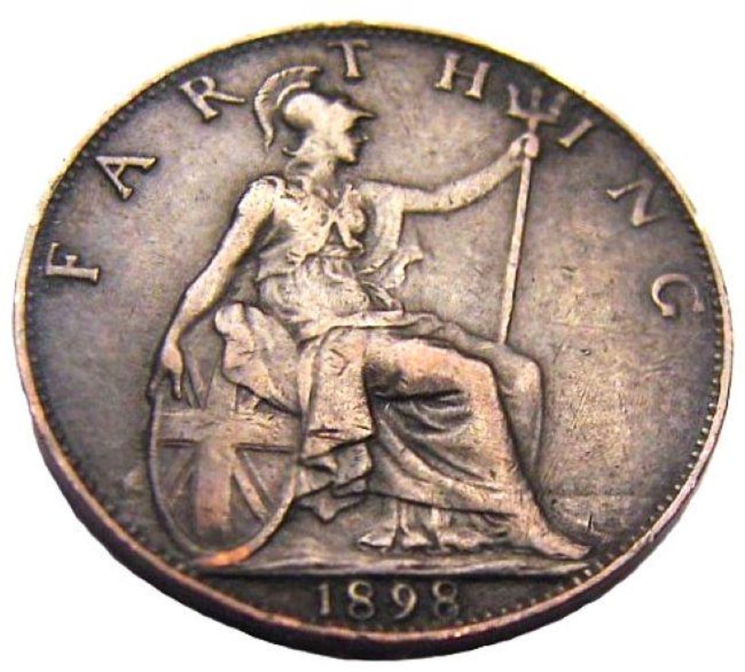 British, 1898 VICTORIA BRITANNIA COIN Great Britain Farthing Victoria ...