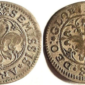 GERMANY, 17th C, SILVER, STRASBOURG, 2 1/2 Groshen (semissis), Rare ...