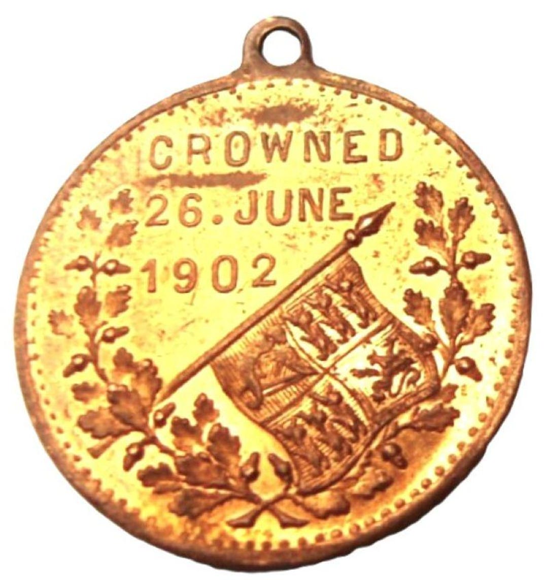 BRITISH, 1902, King Edward VII & Queen ALEXANDRA, Antique Commemorative ...