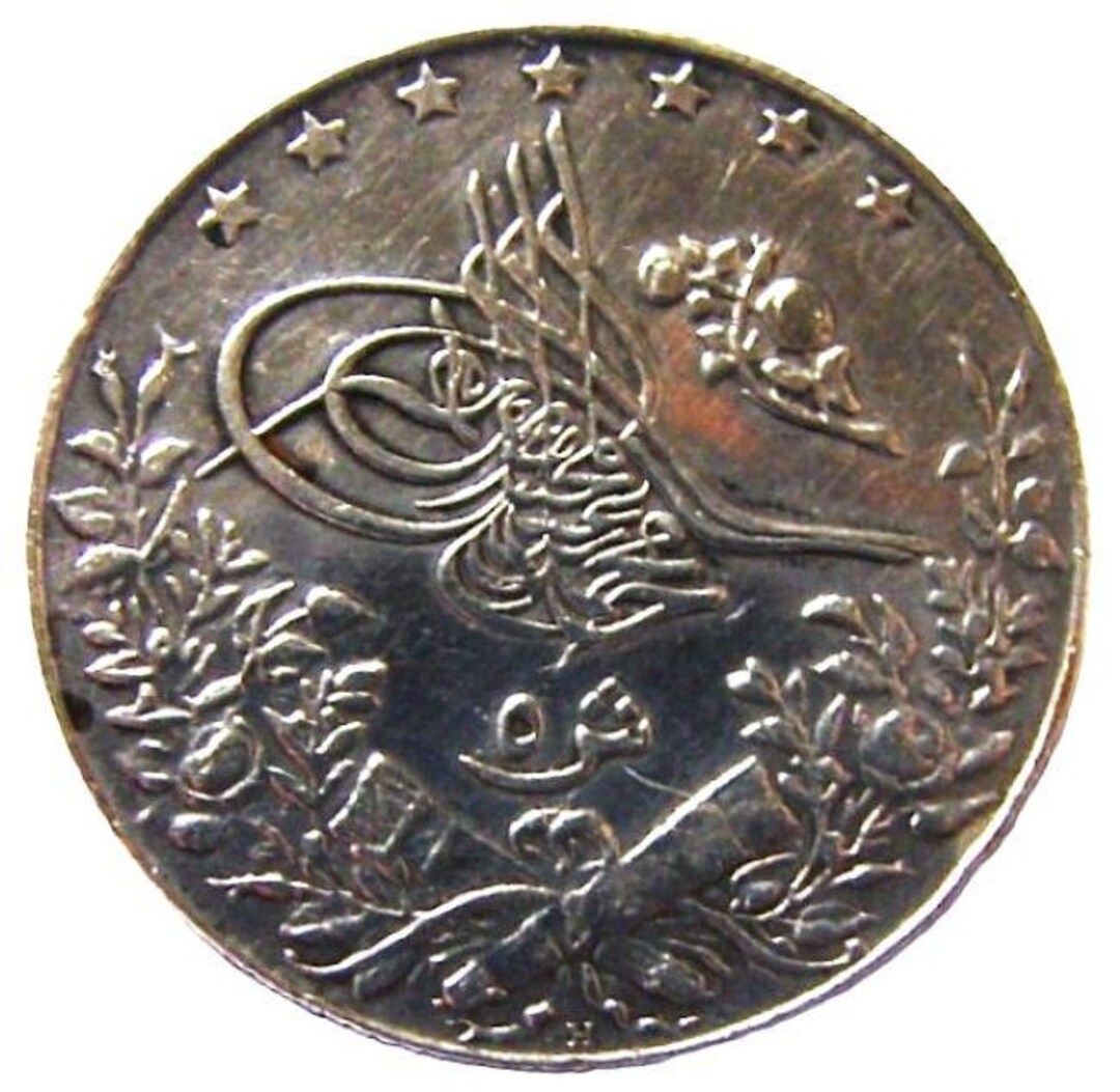 EGYPT, 1913, SILVER, OTTOMAN Empire, 5 Qirsh Ah 1327 Year 6, Muhammad ...