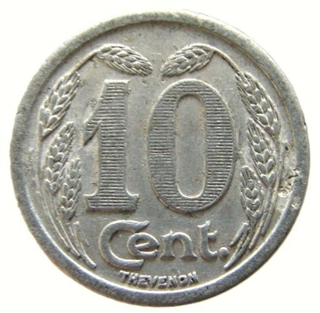 FRANCE COMMERCE 1921 TOKEN, 10 Centimes, Chamber of Commerce Old French ...