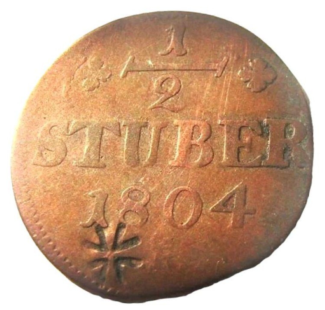GERMANY, 1804, BERG, 1/2 Stuber, Maximilian 4th Joseph, Rare Coin With ...