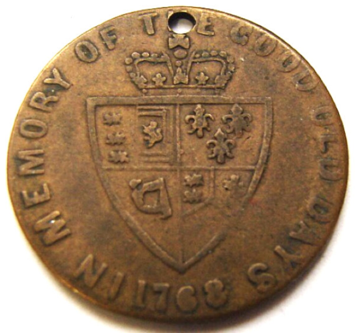 1768 GAMING COUNTER SPADE Great Britain George 3rd in Memory of the ...