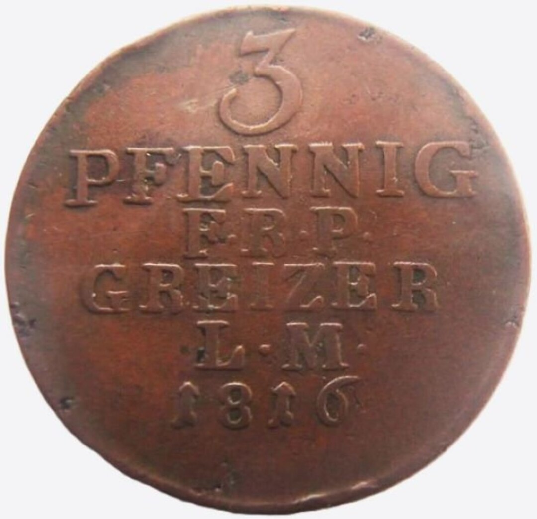 GERMANY, 1816, REUSS Greiz, Henry XIX 1817-1836, Prince Reuss of Greiz ...