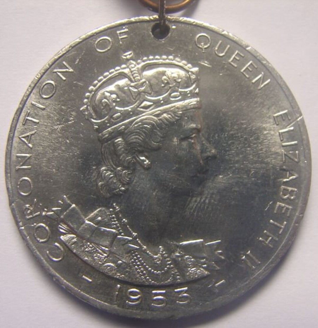 QUEEN ELIZABETH II Coronation Medal Souvenir Commemorative 1953 the ...