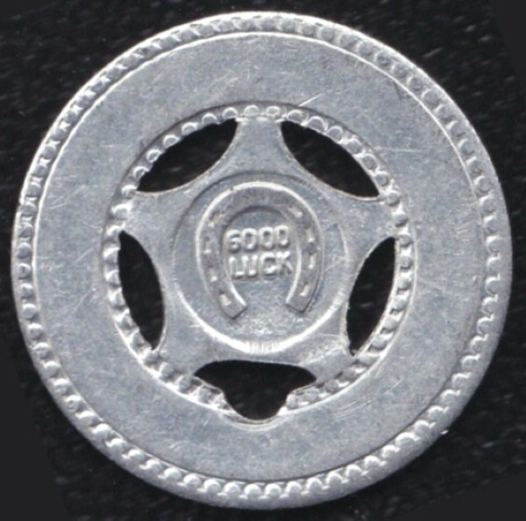 USA, 1950s, GOOD LUCK, Dealer Merchant Advertising Token, Horse Shoe ...