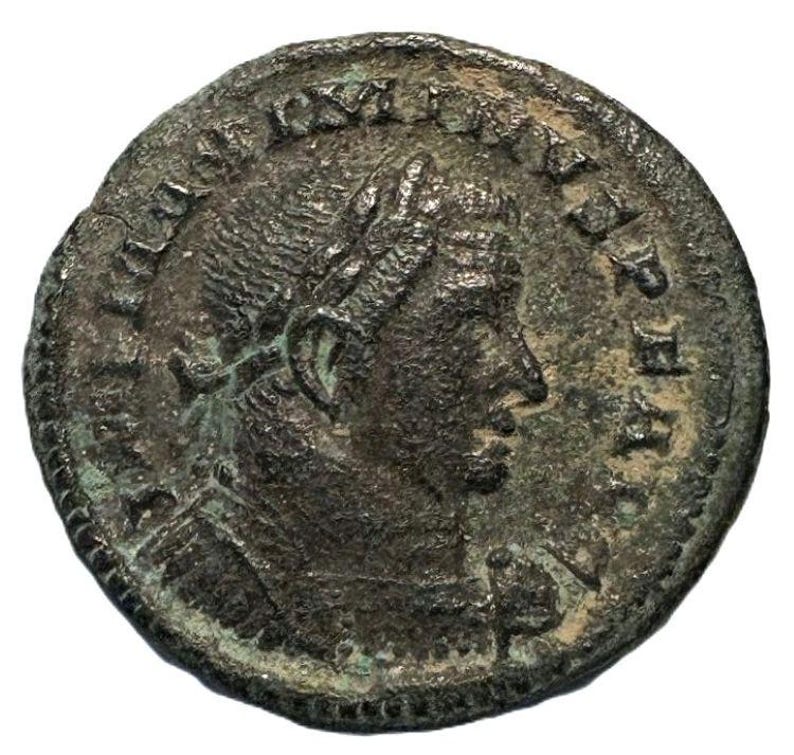 ROMAN, MAXIMINUS II, Genio Pop Rom, Ancient Roman Imperial, Ad 309-313 ...