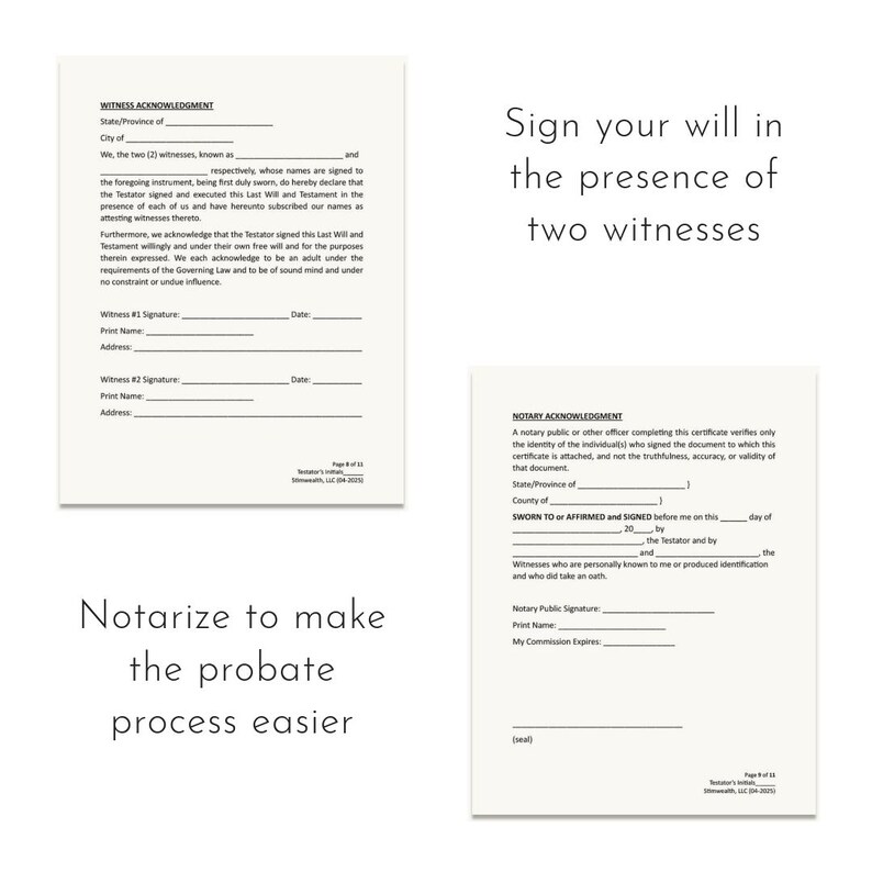 Last Will and Testament for Pet Owners - Etsy