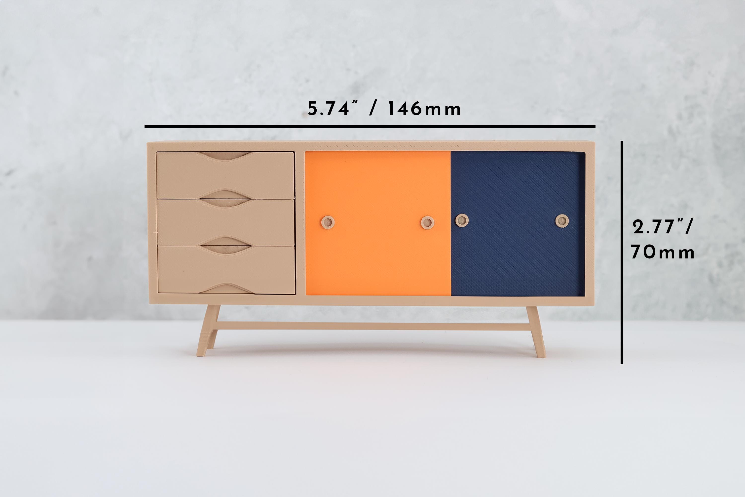 Mini Mid-century Credenza – 1:12 Scale Replica - Etsy