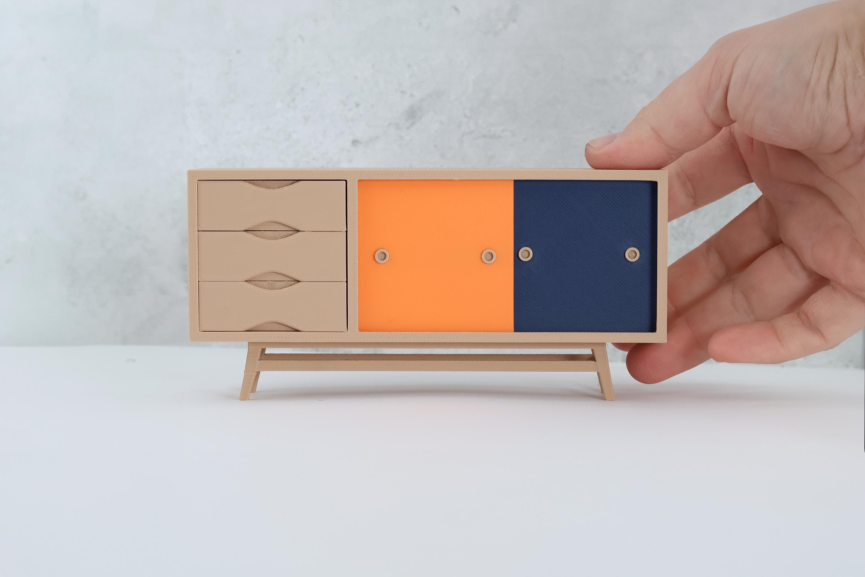 Mini Mid-century Credenza – 1:12 Scale Replica - Etsy
