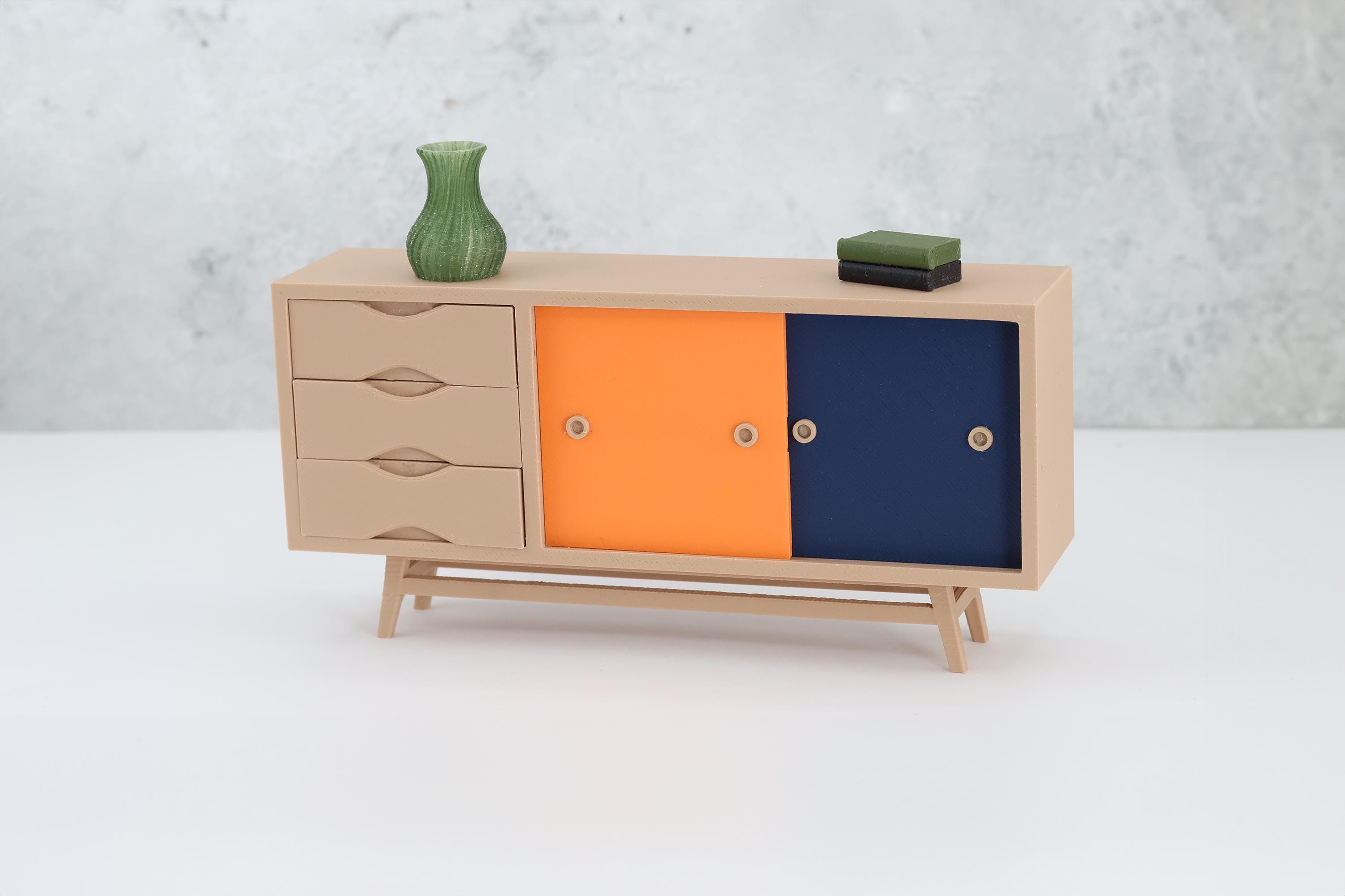 Mini Mid-century Credenza – 1:12 Scale Replica - Etsy