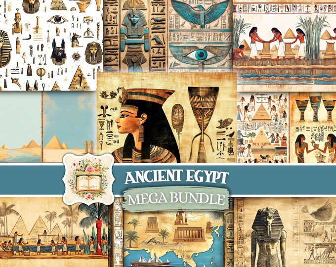 Ancient Egypt Journal Kit Vintage Travel Junk Journal Papers Printable ...