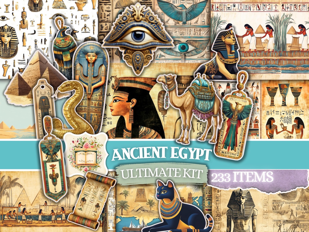 Ancient Egypt Journal Kit Vintage Travel Junk Journal Papers Printable ...