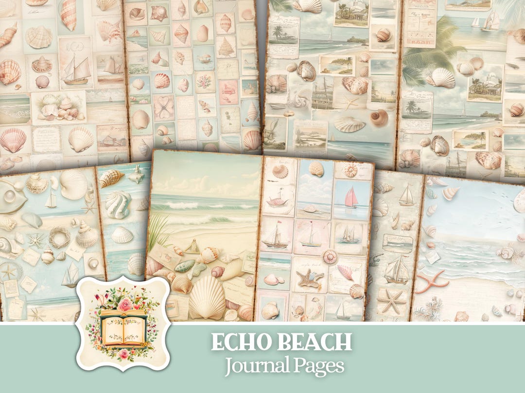 Beach Junk Journal, Digital Download, Junk Journal Kit, Digital Paper ...