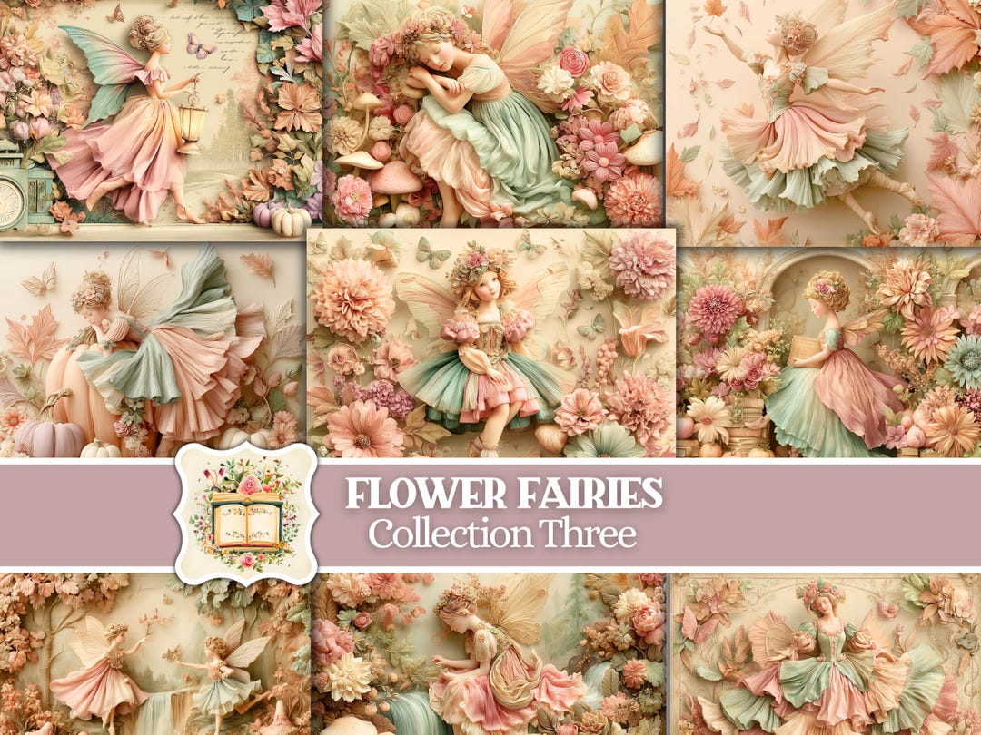 Flower Fairy Junk Journal Digital Download Scrapbook Paper Scrapbooking ...