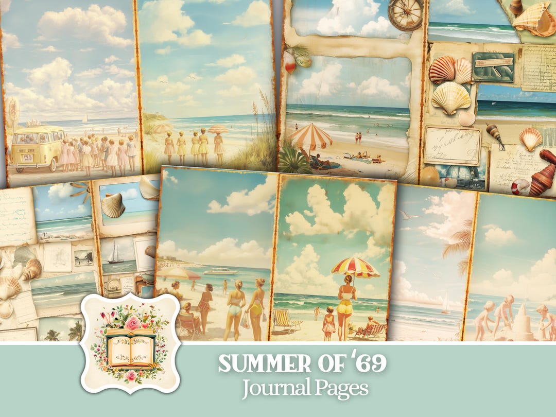 Summer Junk Journal, Digital Download, Junk Journal Kit, Digital Paper ...