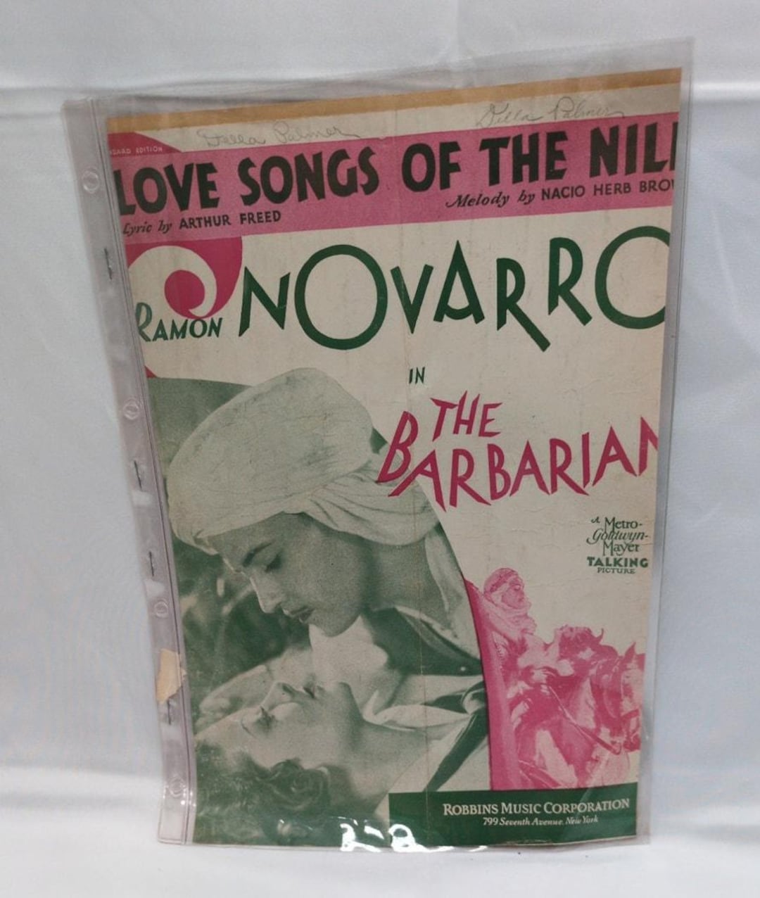 1933 Love Songs of the Nile Sheet Music Ramon Novarro Barbarian Robbins ...