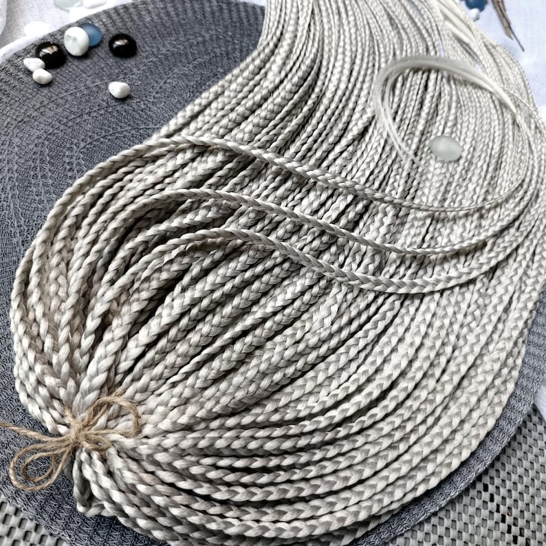 Silver Platinum Braids Extensions, DE SE Synthetic Braids, Viking ...