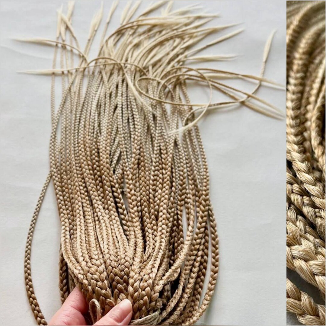 Beige Boho Viking Braids Set – SE/DE Textured Synthetic Braids ...