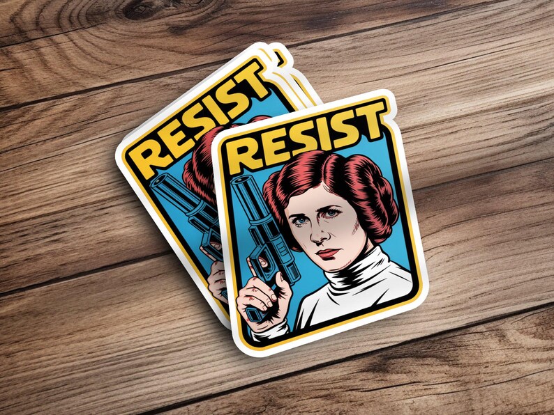 Resist Sticker, Sci Fi Sticker, Princess Leia, Star Wars Sticker, Funny ...