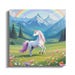 Magical Unicorn Wall Art, Rainbow Mountain Meadow Decor, Kids Room ...