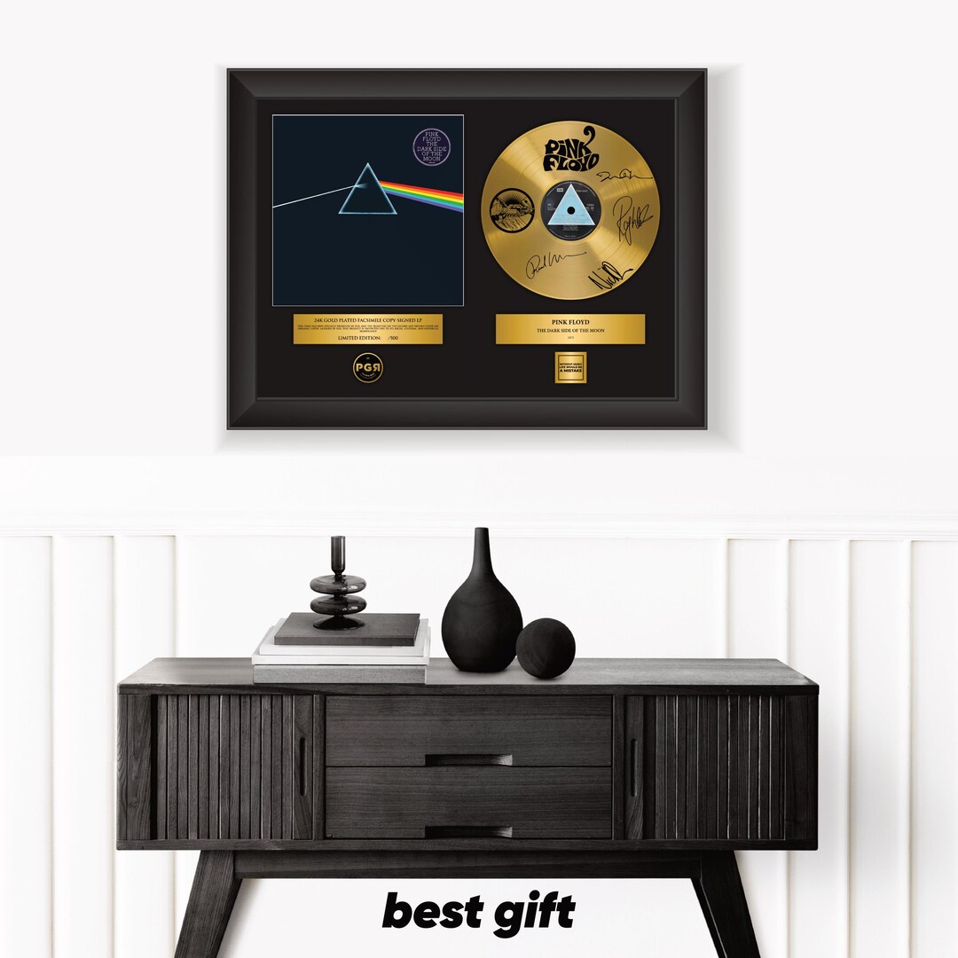 Pink Floyd Framed Gold Plated Record Vinyl Copy Signed Premium Wall Art ...