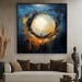 Abstract Blue Infinity Round Loop Canvas Painting ,3D Textured Acrylic ...