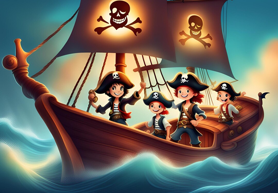 Kid Pirates Printable Wall Art | Digital Download for Kids' Room ...