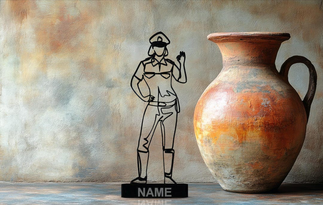 Female Police Officer Law Enforcement Art Sculpture Unique Gift Idea ...
