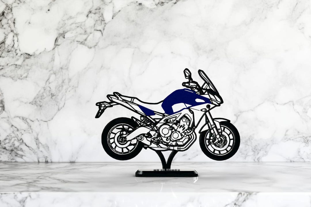 Motorcycle Art Black Desk Sculpture Custom Style Model for Bikers ...
