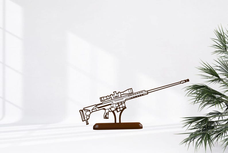 America 3D Printed Sniper Rifle Model Brown Tactical FPS Style Mini Gun ...