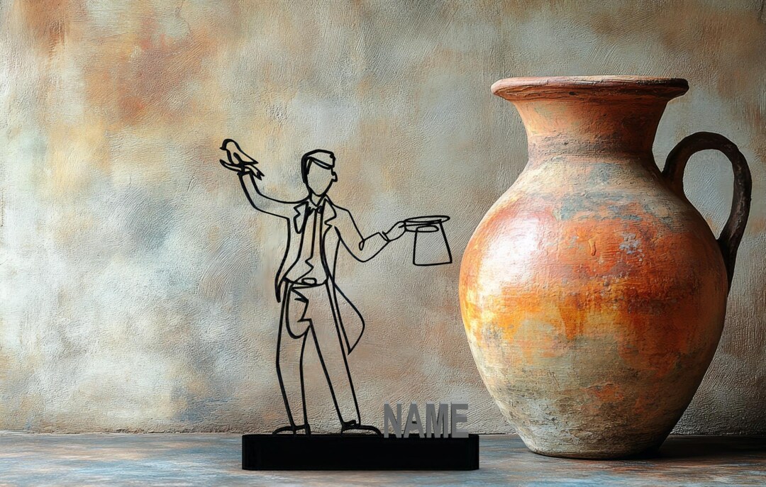 Magician Magic Show Art Sculpture Unique Gift Idea for an Illusionist ...