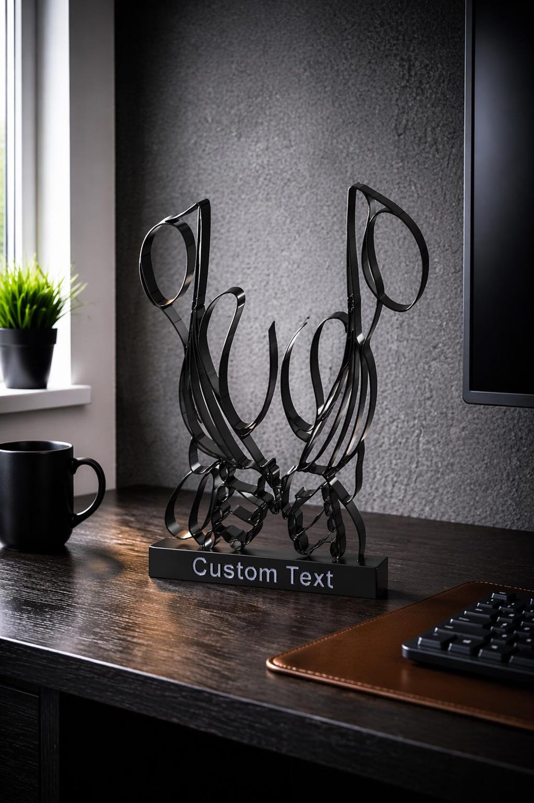 Personalized Couple Line Art Decor Custom Minimalist Sculpture Modern ...
