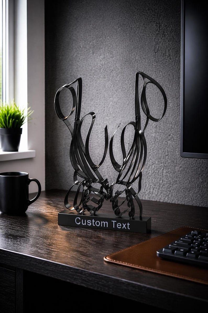 Personalized Couple Line Art Decor Custom Minimalist Sculpture Modern ...