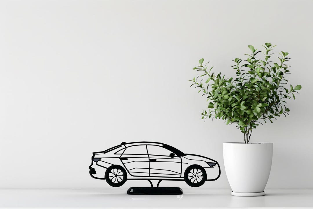 Luxury European Sedan-inspired Car Decor | Minimalist Auto Art ...