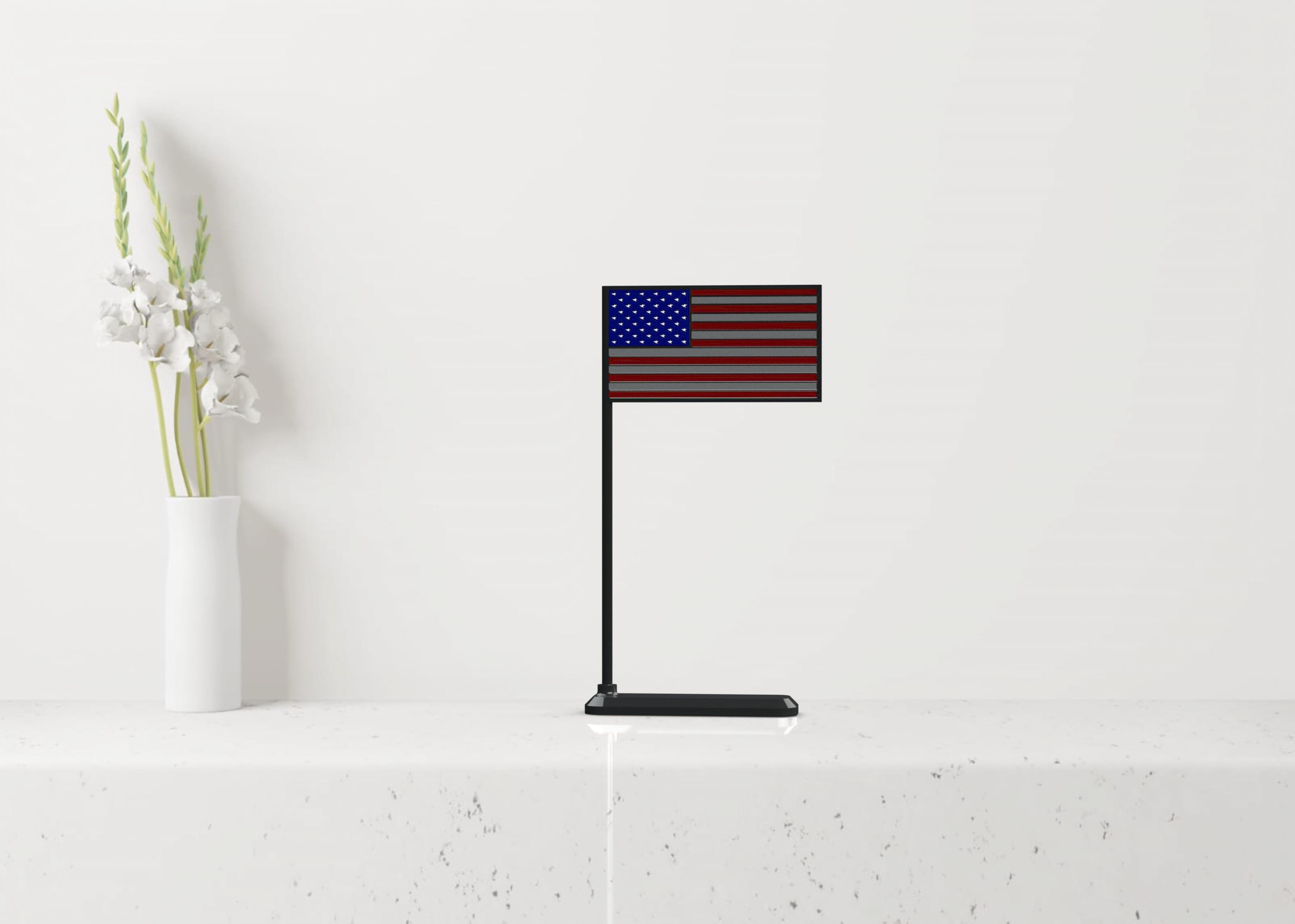 American Desk Flag With Stand | Elegant Patriotic Table Decor | Office ...
