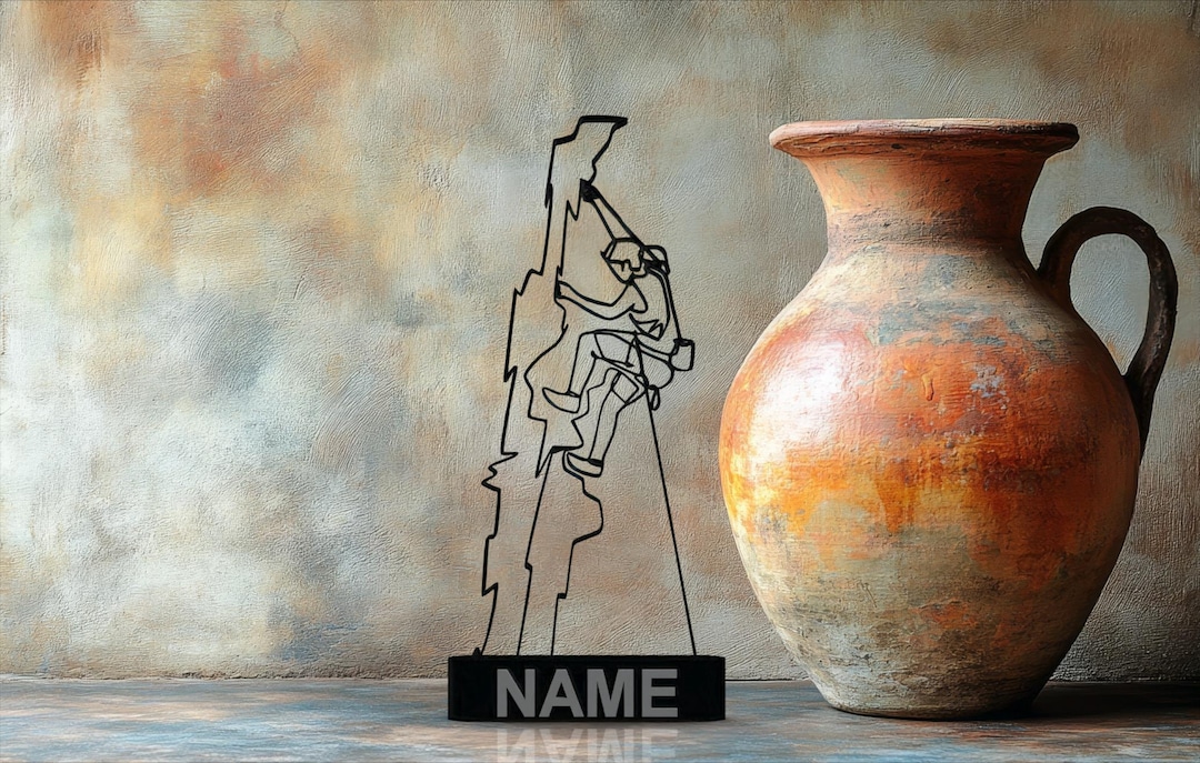 Rock Climber Adventure Art Sculpture Unique Gift Idea for a Mountaineer ...