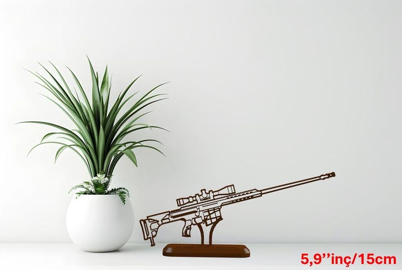 America 3D Printed Sniper Rifle Model Brown Tactical FPS Style Mini Gun ...