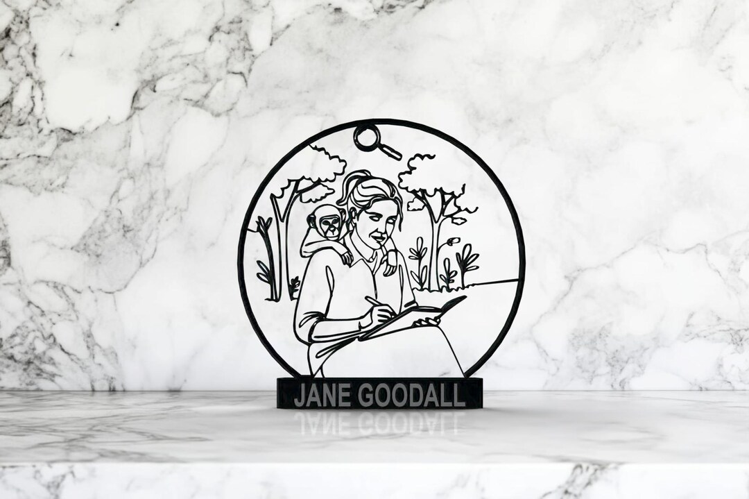 Nature Advocate Black Desk Sculpture | Custom 3D Printed Scientist ...