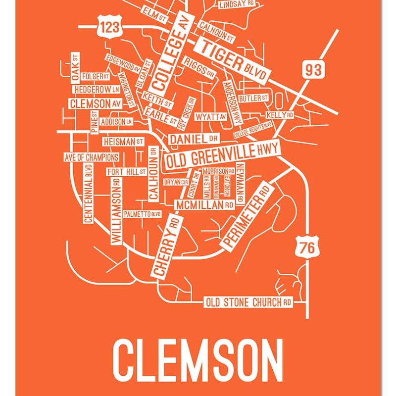 Clemson Art - Etsy