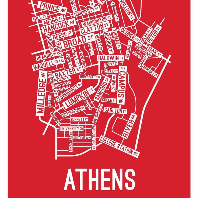 School Street Map Poster - Etsy